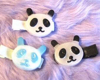 Panda Hair Clip Panda Hair Bow Panda Gift Felt Hair Clips - Etsy