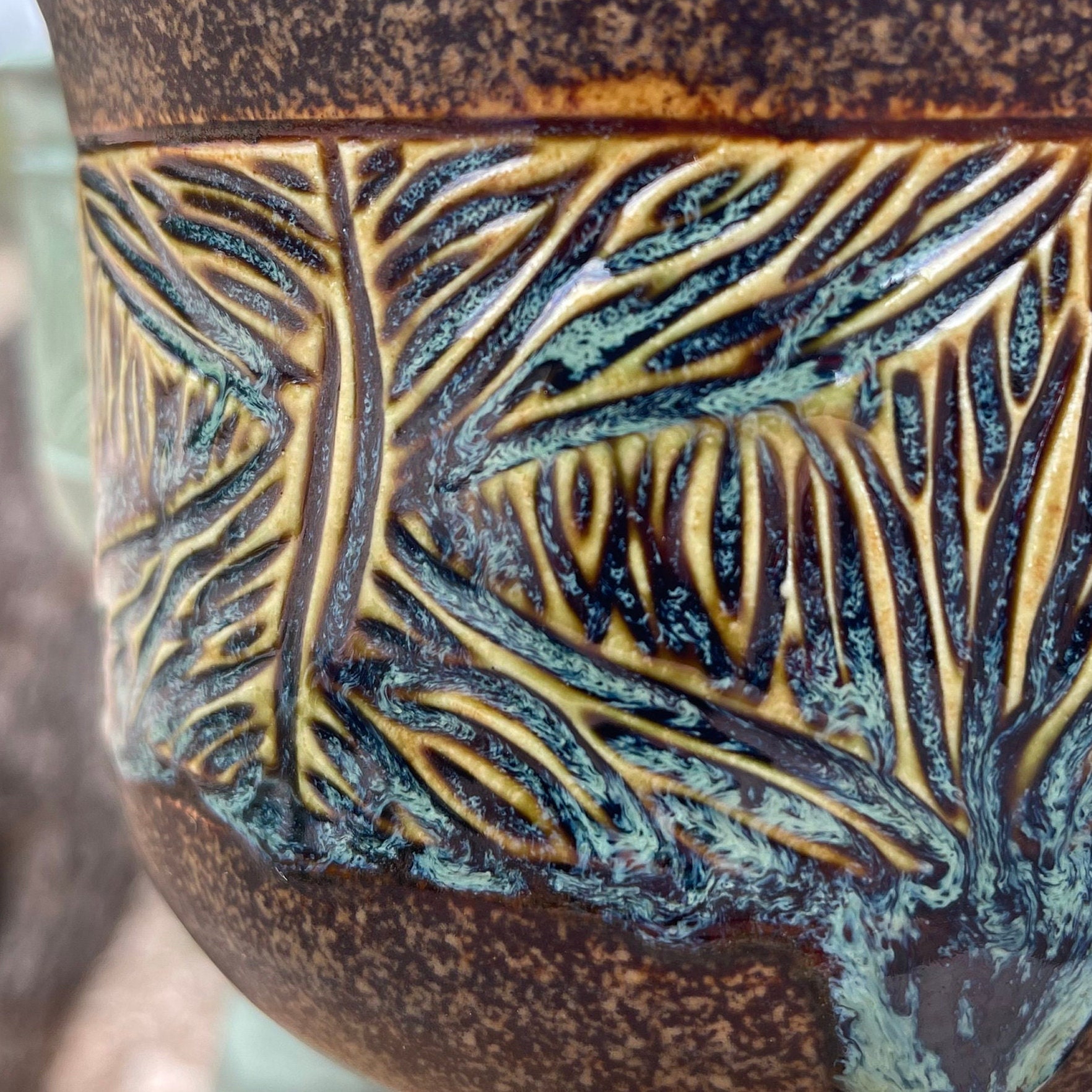 Rustic Ceramic Goblet, Chalice, Grooved Ware Inspired, Rustic, Blue ...