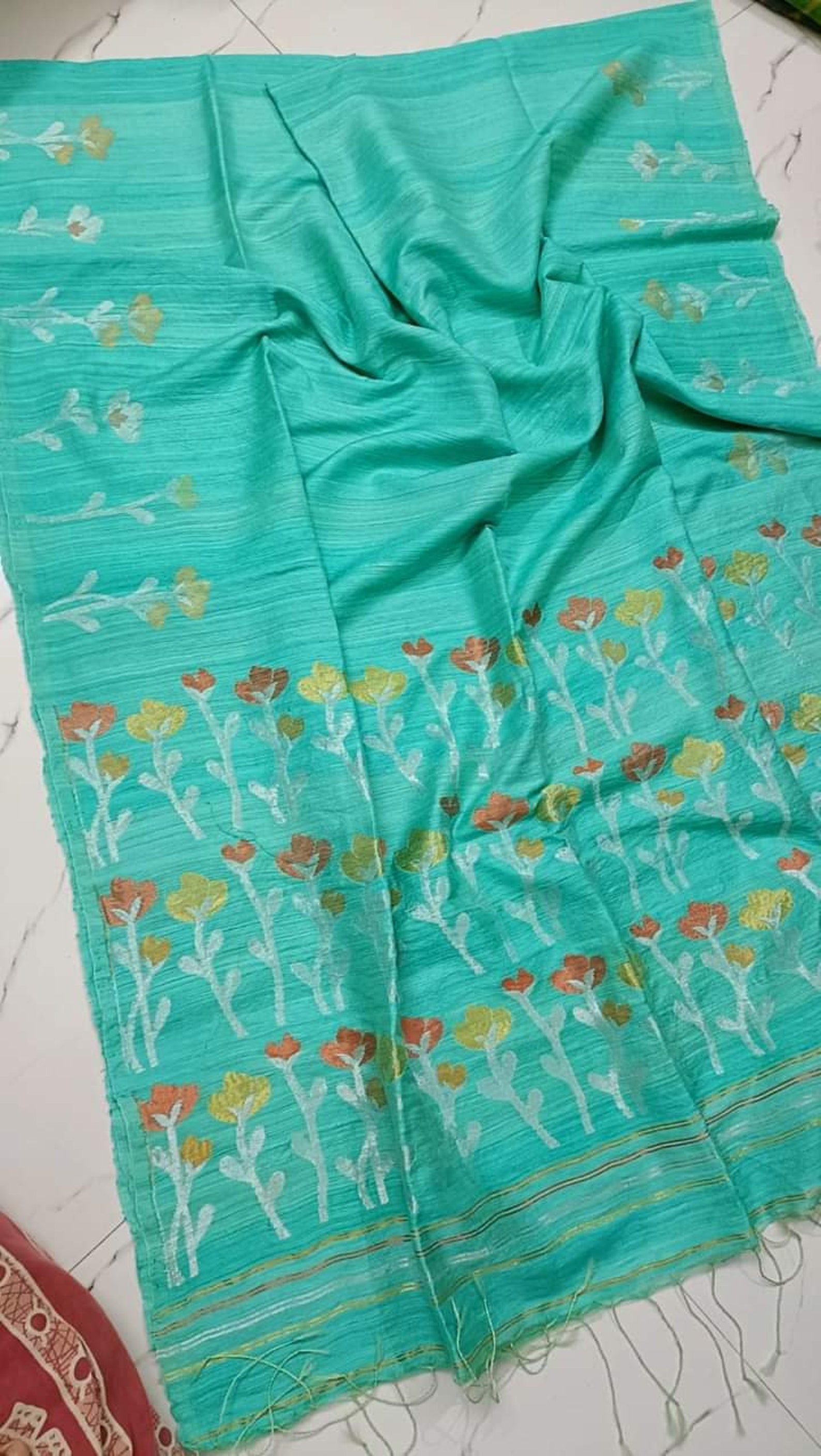 Handloom All Body Design Soft Wash Matka by Reshom Boutique Work ...