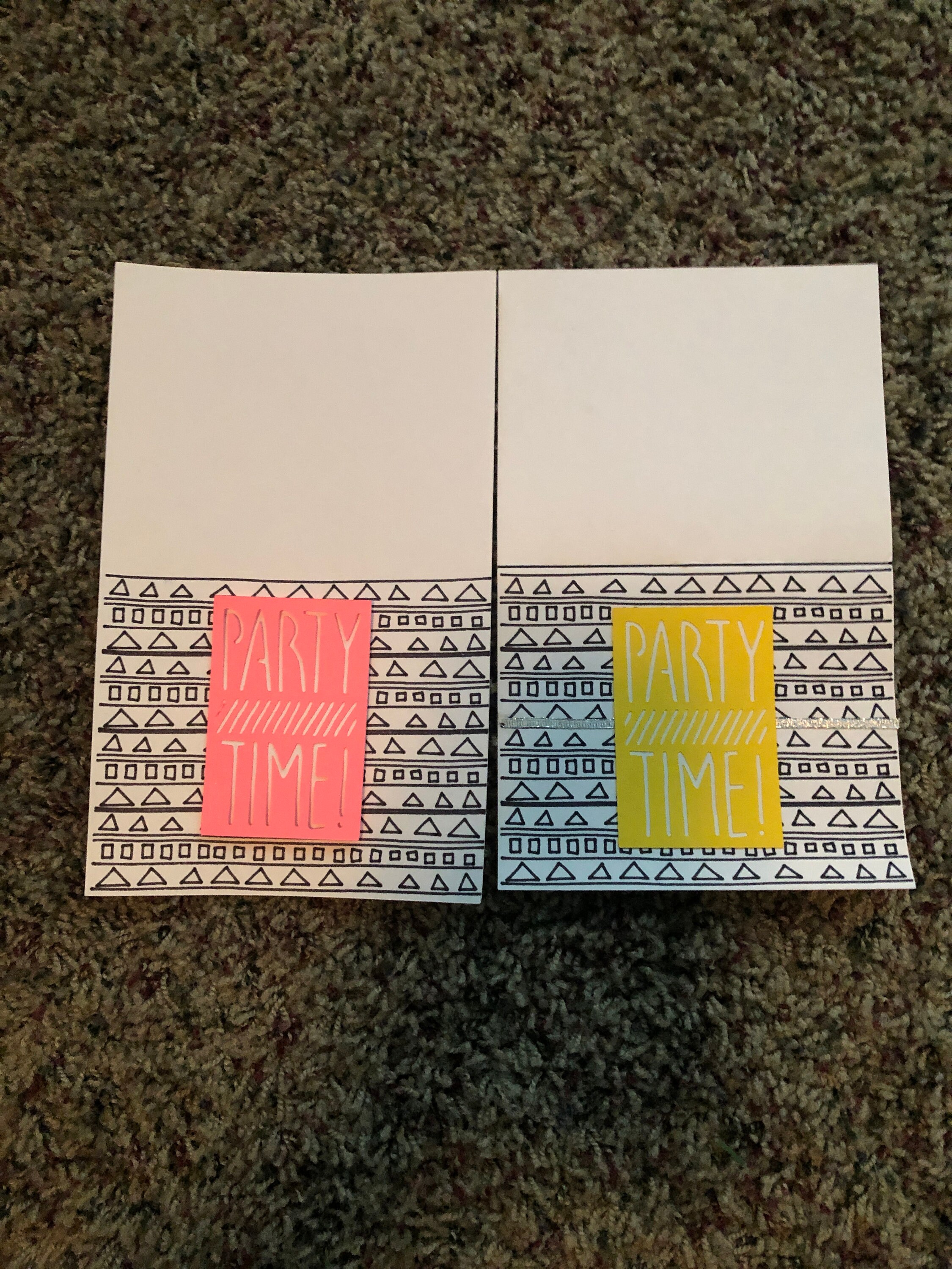 Set of 5 Party Time Cards - Etsy