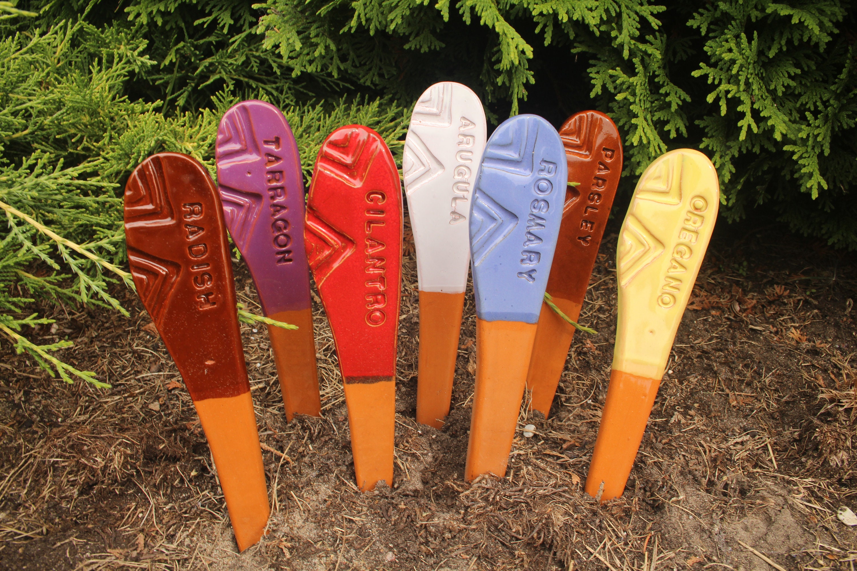 Garden Plant Markers, Ceramic - Etsy