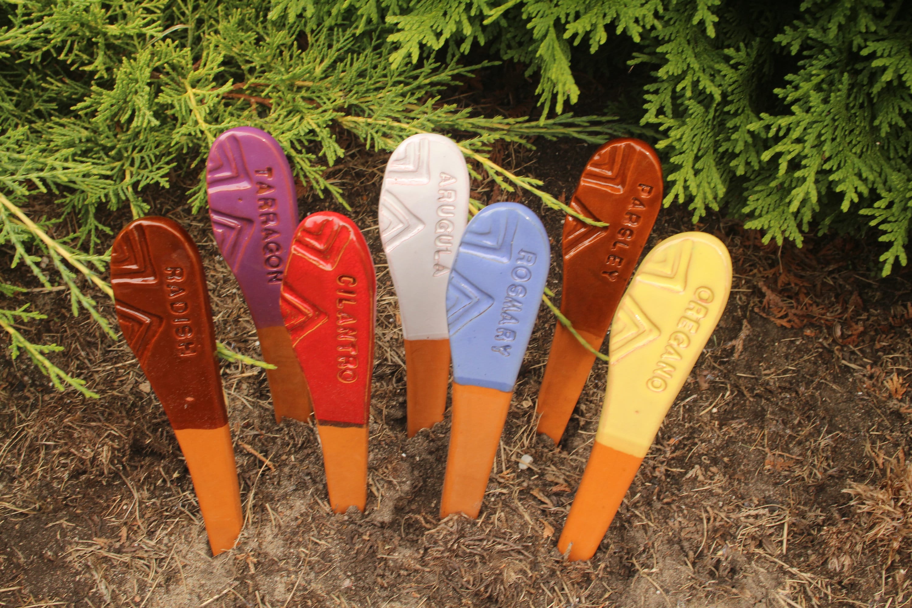 Garden Plant Markers, Ceramic - Etsy
