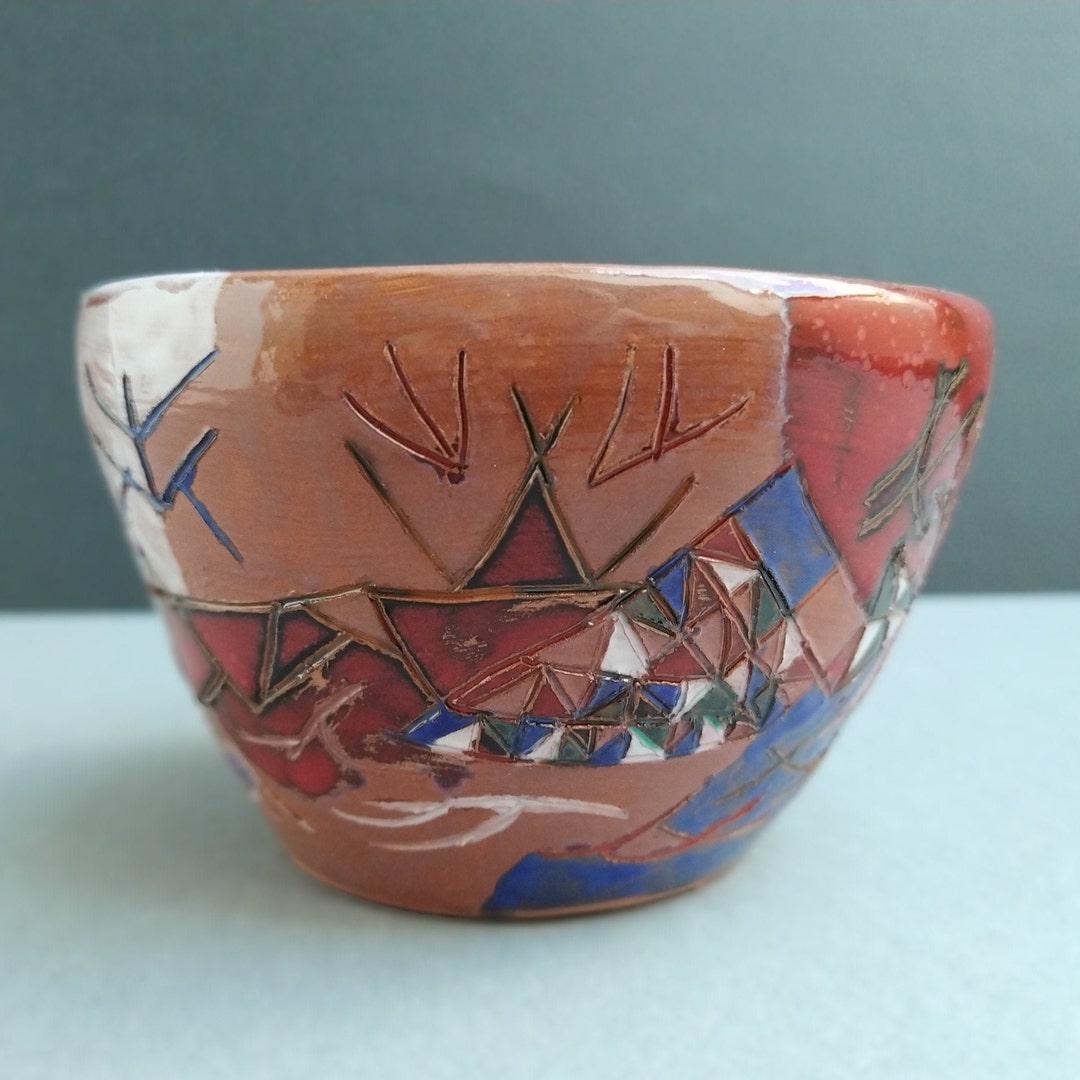 Handmade Colourful Ceramic Bowl - Etsy