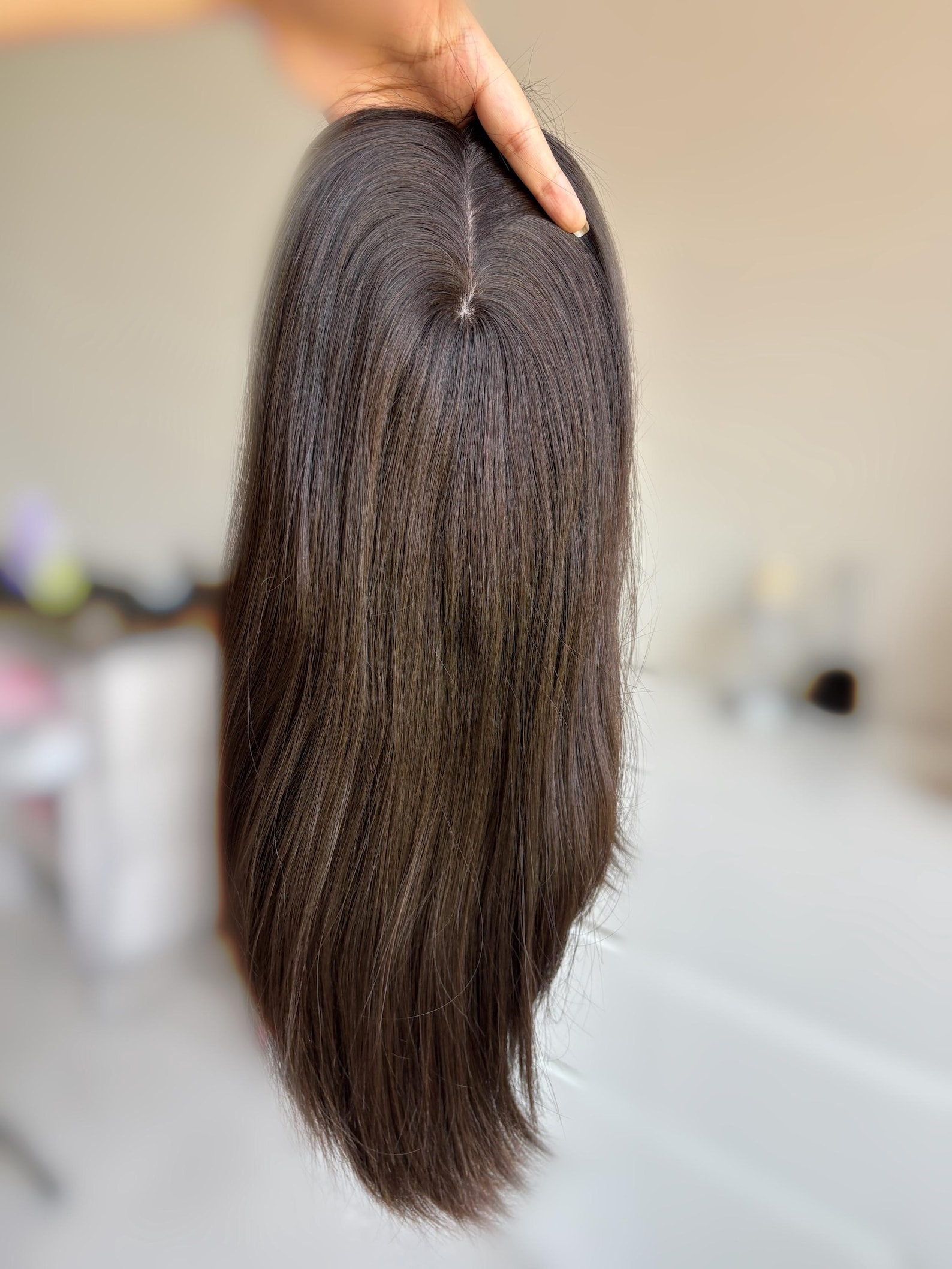 Stock 16” Natural Color | Silk Top Human Hair Topper| 8x8” Full ...