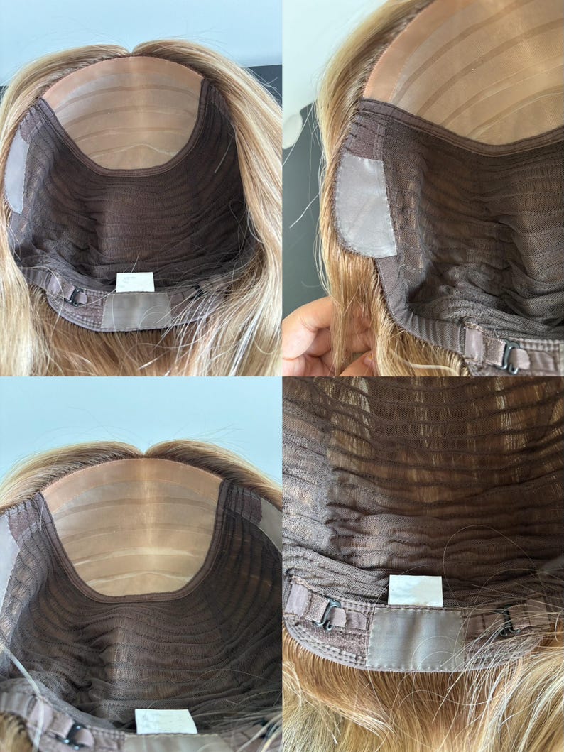 Stock 16” Blonde Human Hair Medical Wig: Silk Top Cranial Prosthesis ...