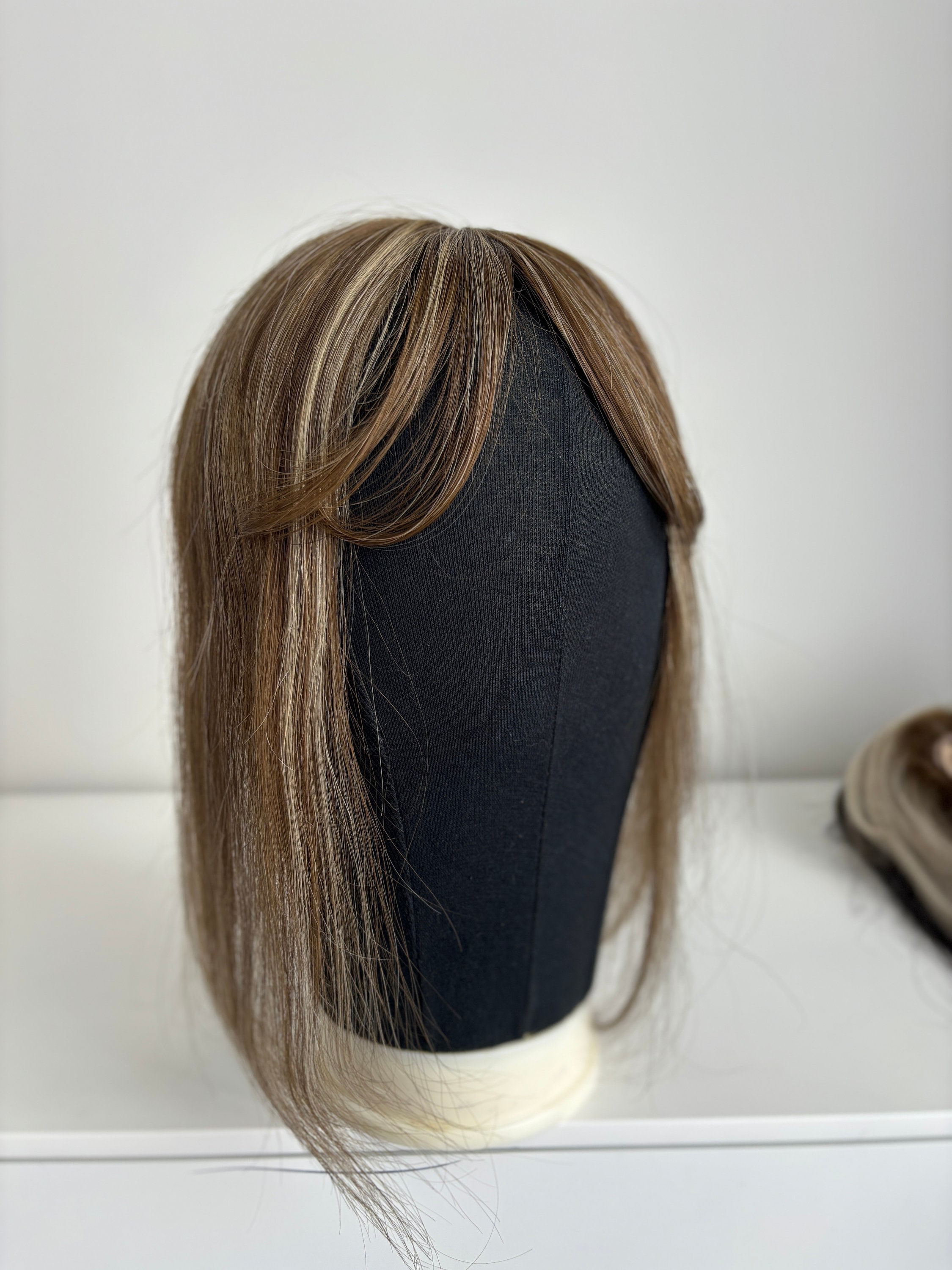 Luxurious Hair Topper With Bangs for Instant Volume, 3x4 Mono Base Hair ...