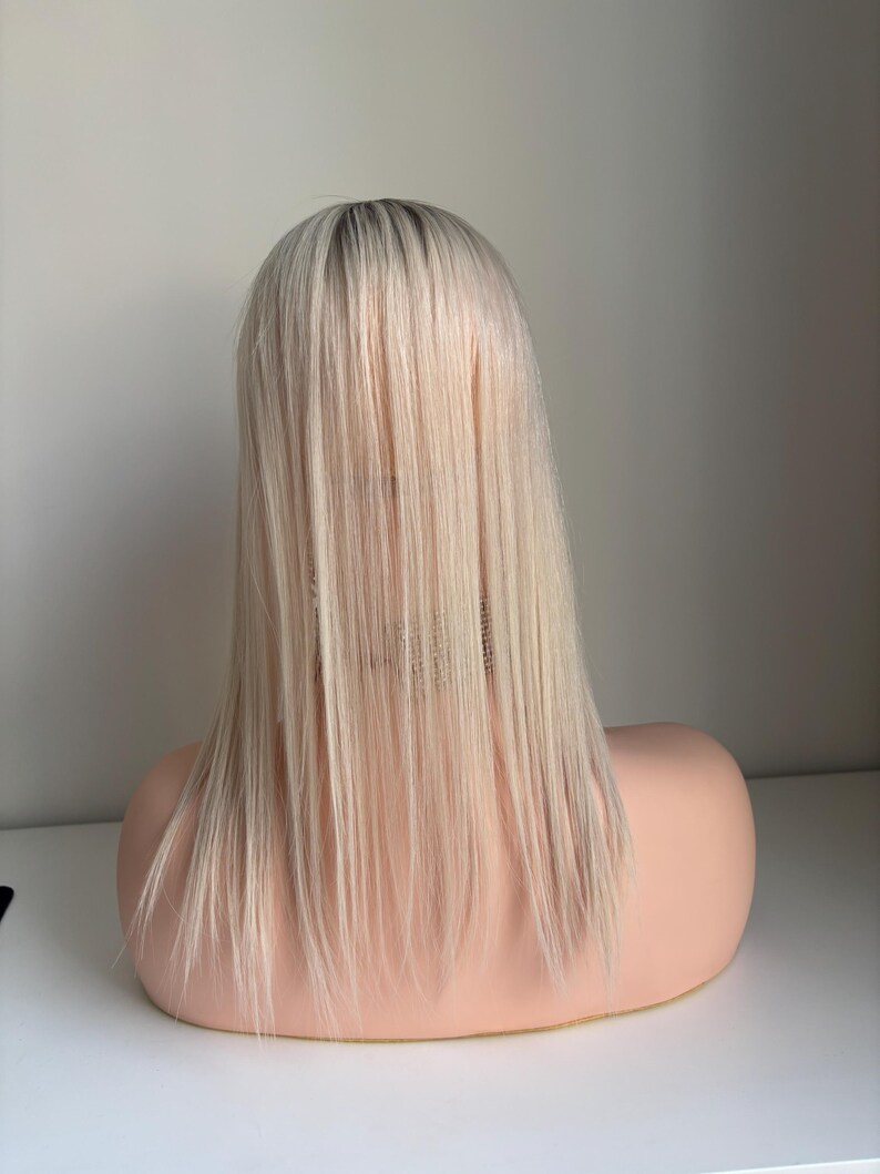 Stock Remy Hair Rooted Blonde Silk Base Topper, 3x5” Free Parting Women ...