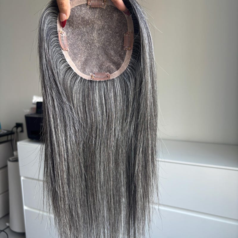 Grey Hair Topper - Etsy