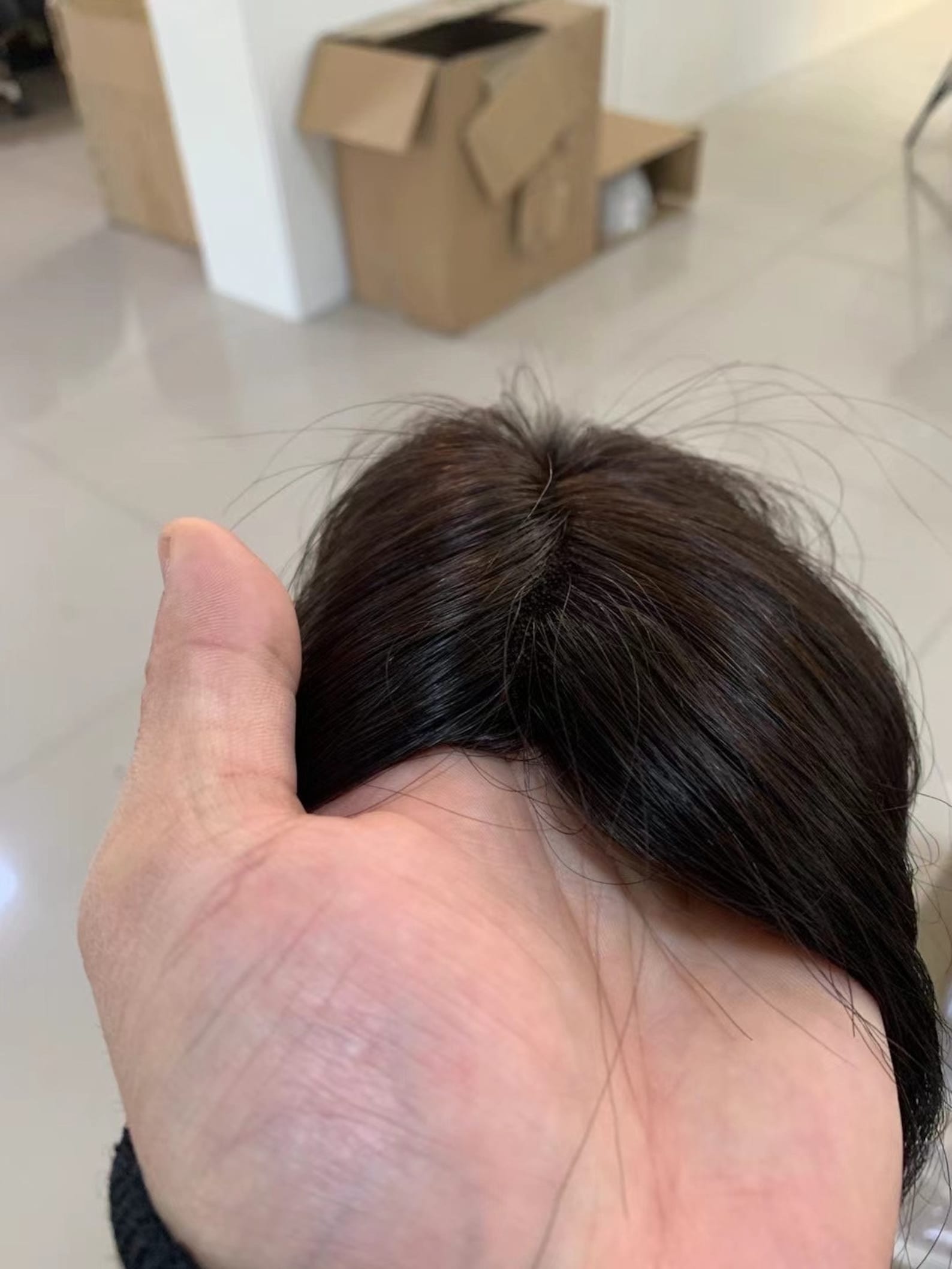 Invisible Silk Base Human Hair Topper Hair Piece Hand Tied Topper for ...