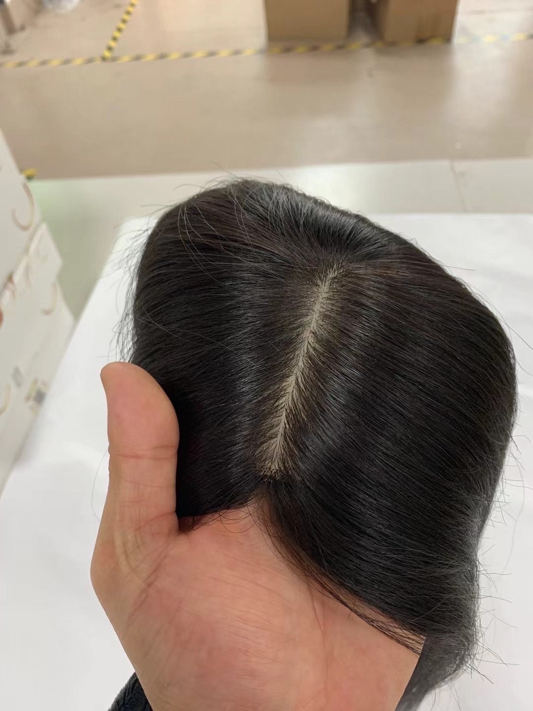 Invisible Silk Base Human Hair Topper Hair Piece Hand Tied Topper for ...