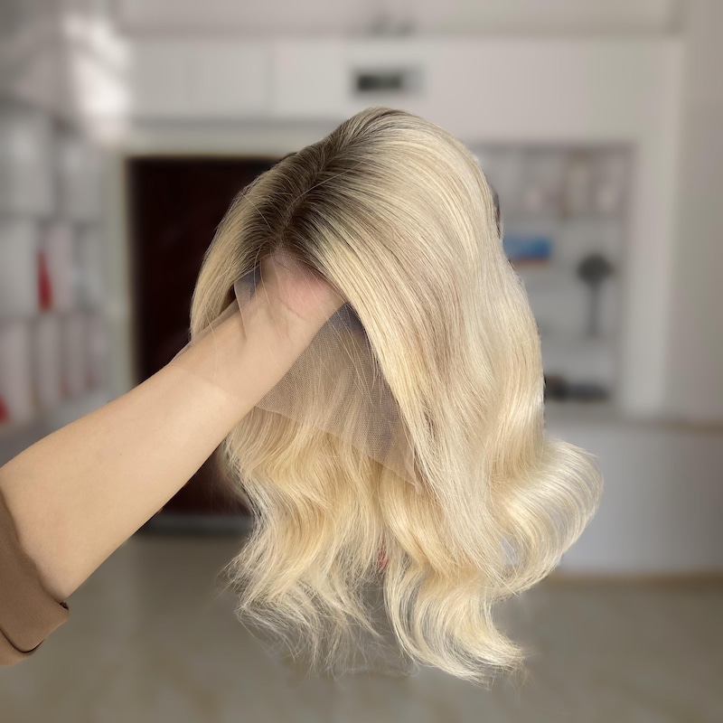 Blonde Human Hair Wigs - Etsy