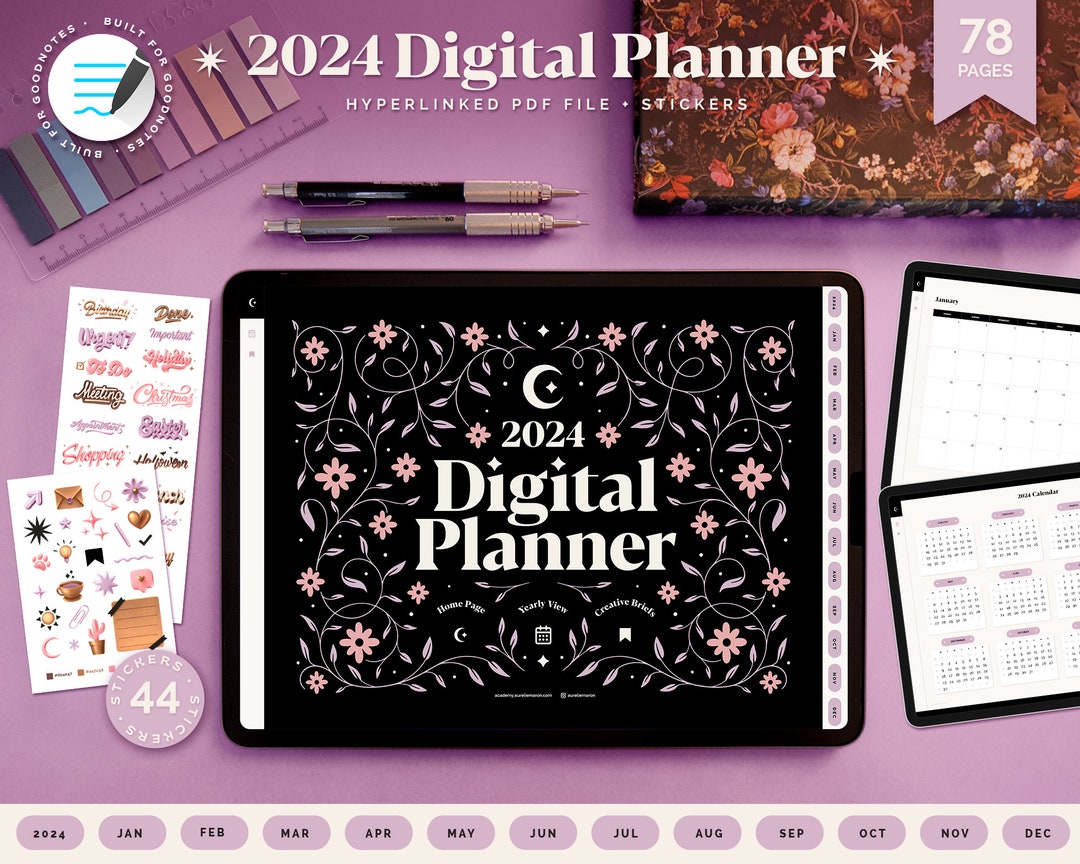 2024 Digital Planner, Goodnotes Planner, iPad Planner, Notability ...
