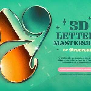 3D Letters Toolkit for Procreate | Procreate Brushes, Stamps, Grain ...
