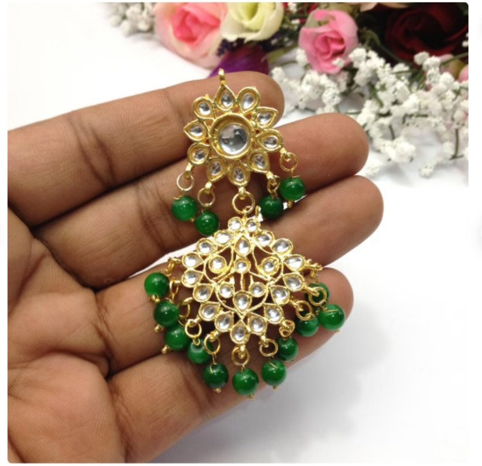 Handmade Indian Jewelry Rani Haar Necklace Set With Pearl - Etsy