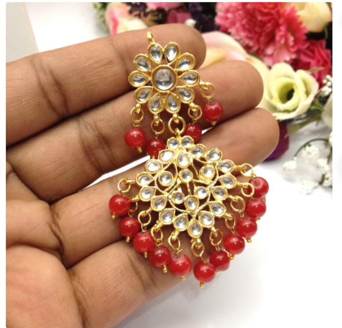 Handmade Indian Jewelry Rani Haar Necklace Set With Pearl - Etsy