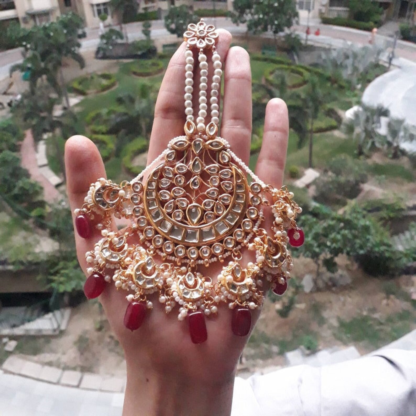Jhumar Side Maang Tikka Bridal Maangtikka Passaindian - Etsy