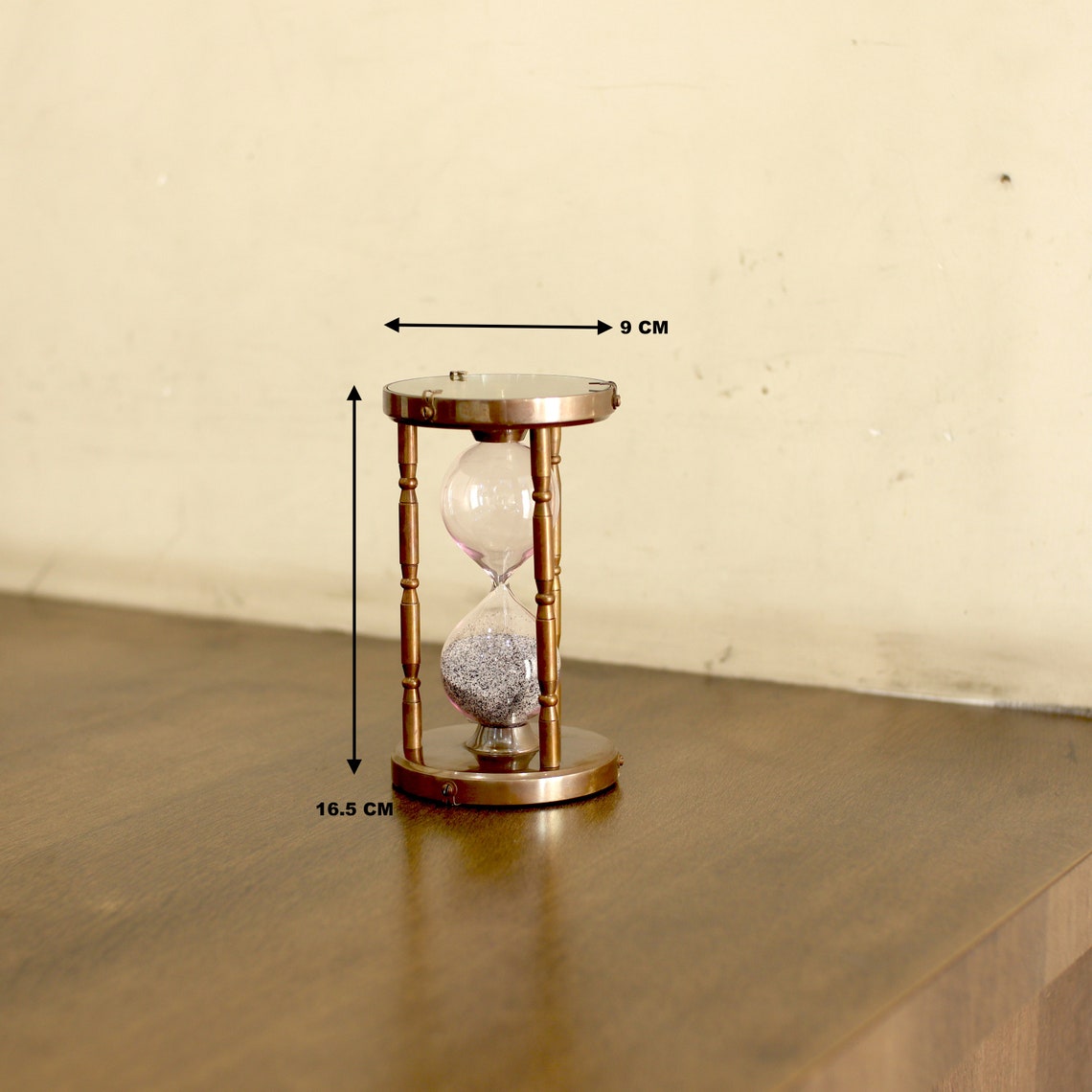 Vintage Style Antique Brass Sand Timer With Compass Handcrafted - Etsy