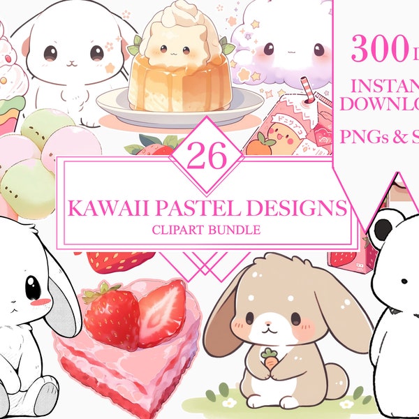 Kawaii Food Clipart - Etsy