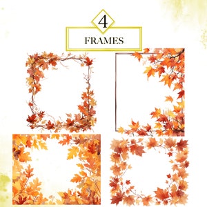 Watercolor Maple Leaves Clipart Bundle, Fall Leaves PNG, Leaves PNG ...