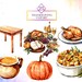 Watercolor Thanksgiving Clipart Bundle, Thanksgiving PNG, Autumn Season ...