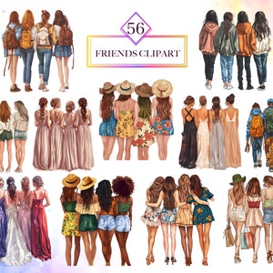 Friendship Day PNG Clipart Bundle, Friends Clipart, Besties Clipart ...