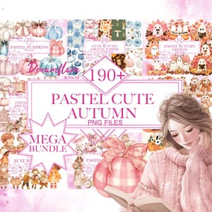 Cute Autumn Clipart Mega Bundle, Thanksgiving PNG, Autumn Season PNG ...