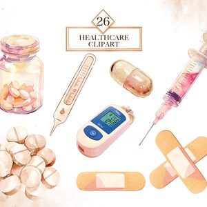 Healthcare Medical Clipart PNG Bundle, Nurse Clipart, Doctor Clipart ...