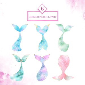 Watercolor Cute Mermaids Clipart Bundle, Mermaid PNG, Merman PNG ...