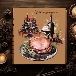 Watercolor Goth Christmas Foods PNG Bundle, Christmas Foods Clipart ...