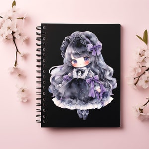 Watercolor Pastel Goth Chibi Clipart Bundle, Kawaii Pastel Goth Clipart ...