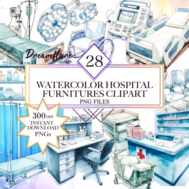 Hospital Clipart - Etsy