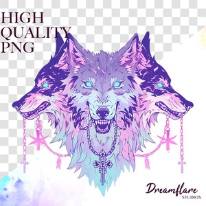 Pastel Goth Wolves PNG Clipart, Pastel Goth Clipart, Creepy Cute ...