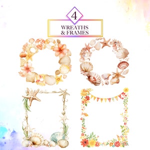 Watercolor Beach Birthday PNG Bundle, Birthday Party Clipart ...