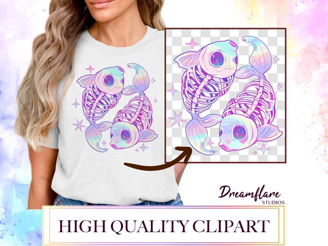 Pastel Goth Pisces Zodiac Sign PNG, Astrology PNG, Kawaii Pastel Goth ...