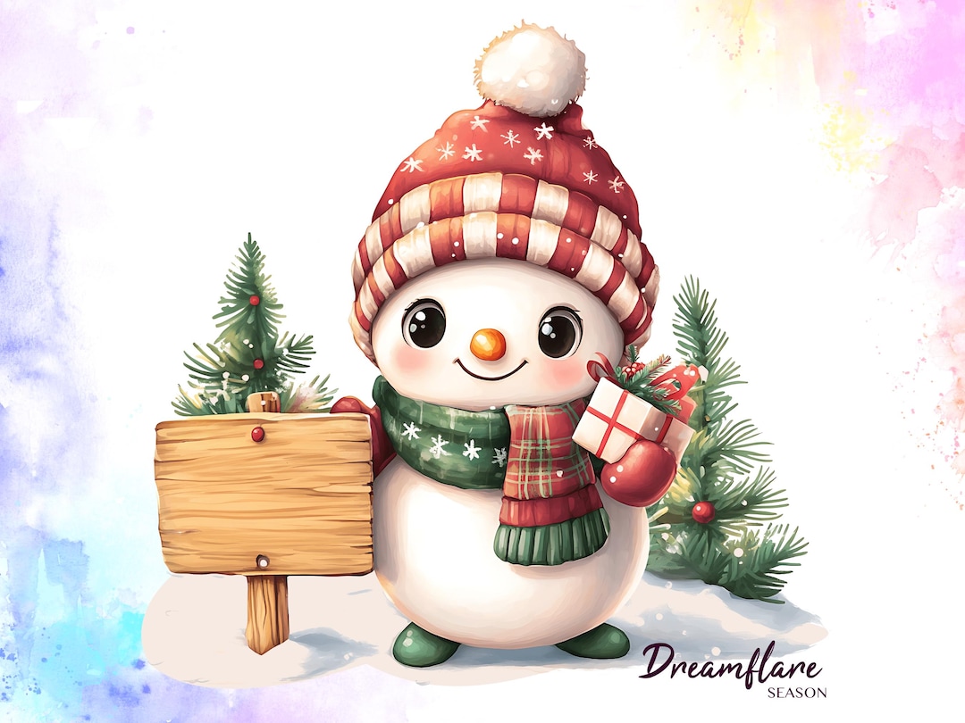 5 Cute Christmas Snowmen PNG, Winter Wonderland Clipart, Cute Snowman ...