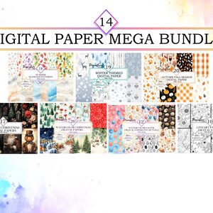 Seamless Digital Paper Clipart PNG Bundle, Collage Paper, Junk Journal ...