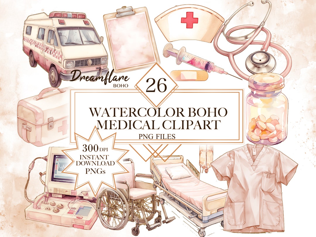 Healthcare Medical Clipart PNG Bundle, Nurse Clipart, Doctor Clipart ...