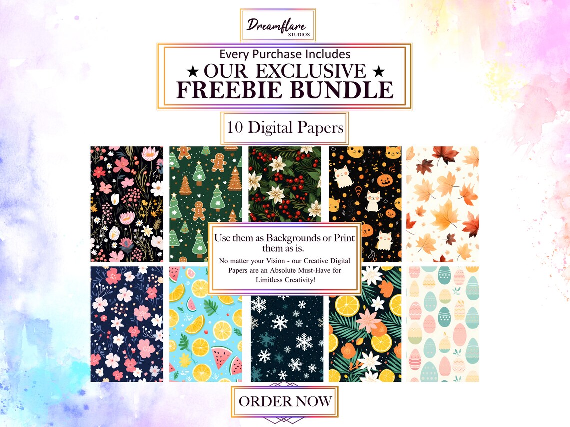 19 Winter Themed Digital Paper Bundle, Winter Jpg, Digital Download ...