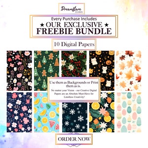 19 Winter Themed Digital Paper Bundle, Winter Jpg, Digital Download ...