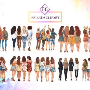 Friendship Day PNG Clipart Bundle, Friends Clipart, Besties Clipart ...