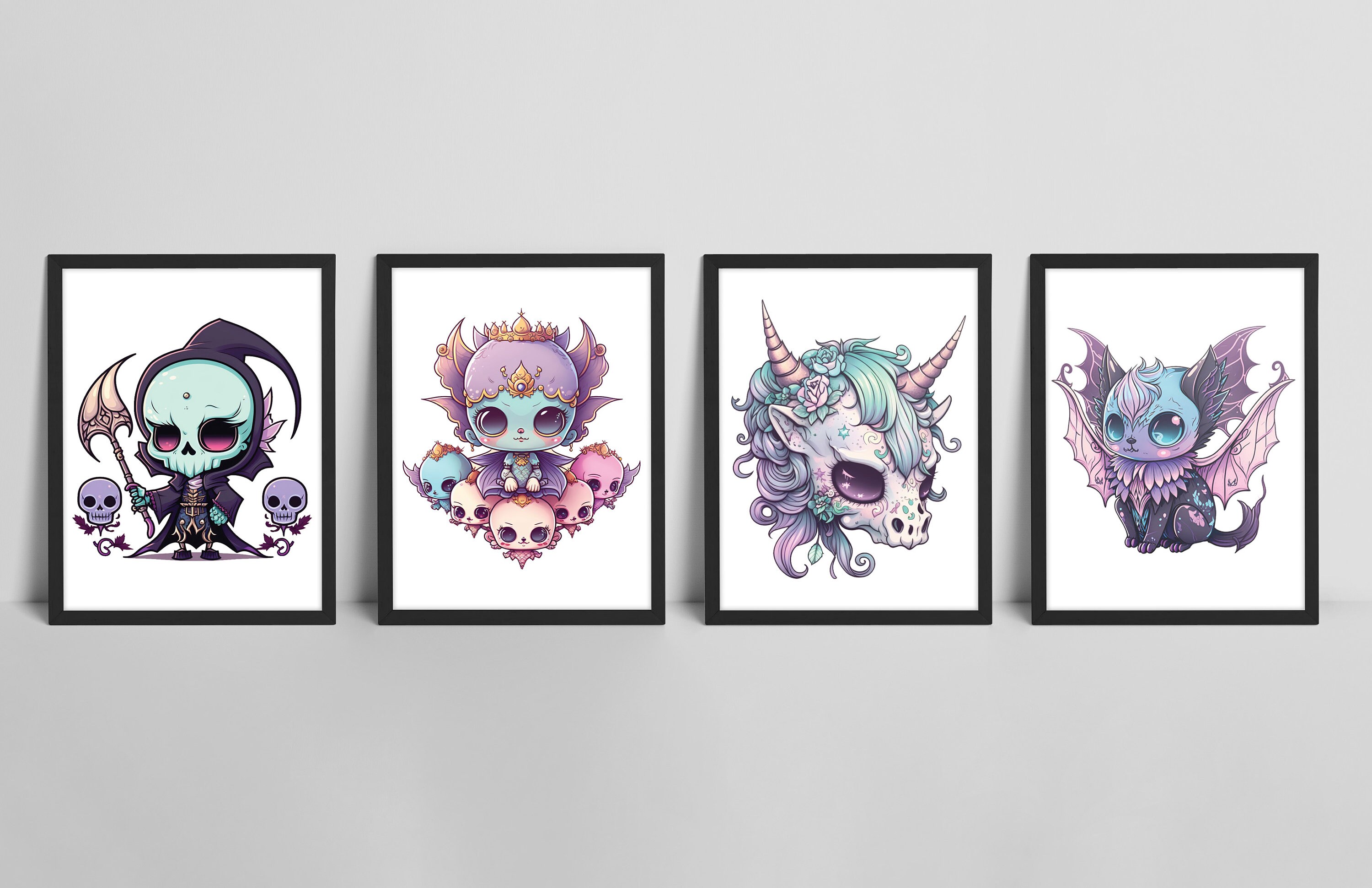 Creepy Cute Pastel Goth PNG SVG Clipart Gothic Digital - Etsy.de