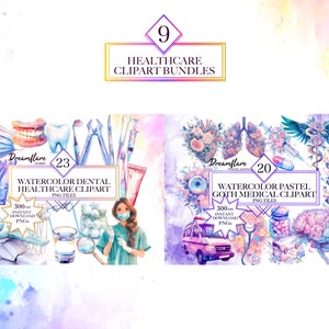 Healthcare Medical Clipart Mega Bundle, Nurse PNG, Doctor Clipart ...