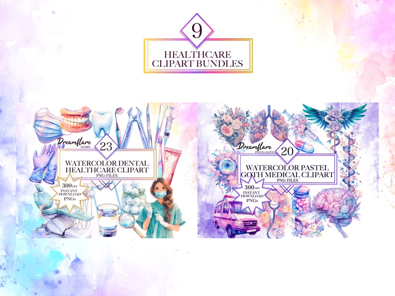 Healthcare Medical Clipart Mega Bundle, Nurse PNG, Doctor Clipart ...