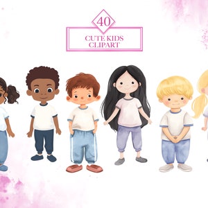 Watercolor Cute Students PNG Clipart, Students Clipart, Back to School ...