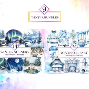 Winter Clipart Mega Bundle, Cozy Winter Clipart, Winter Season Journal ...