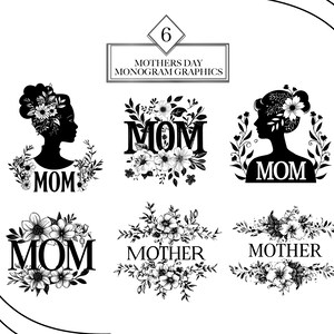 Mothers Day PNG & SVG Clipart Bundle, Mother's Day Svg, Mothers Day PNG ...