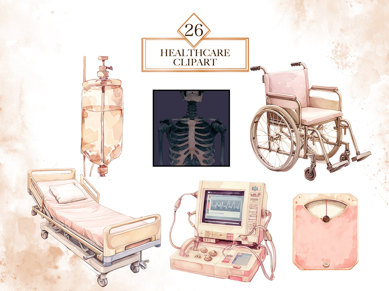 Healthcare Medical Clipart PNG Bundle, Nurse Clipart, Doctor Clipart ...