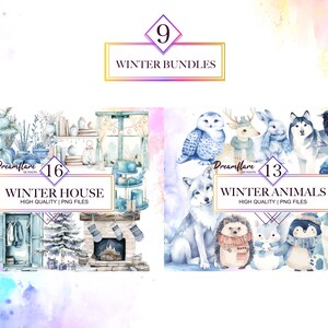 Winter Clipart Mega Bundle, Cozy Winter Clipart, Winter Season Journal ...