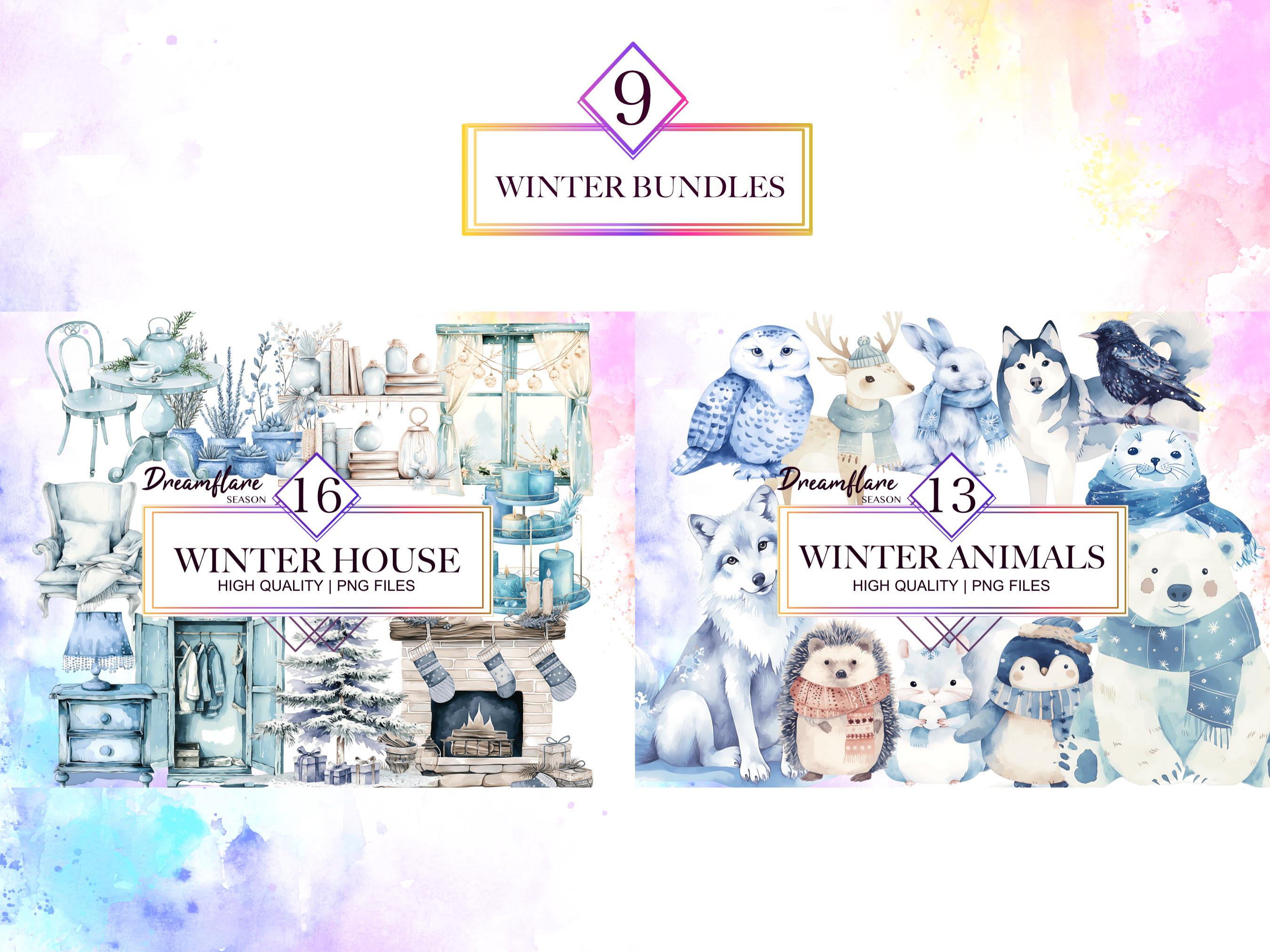 Winter Clipart Mega Bundle, Cozy Winter Clipart, Winter Season Journal ...
