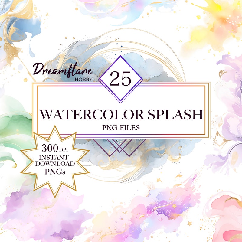 Watercolor Abstract - Etsy